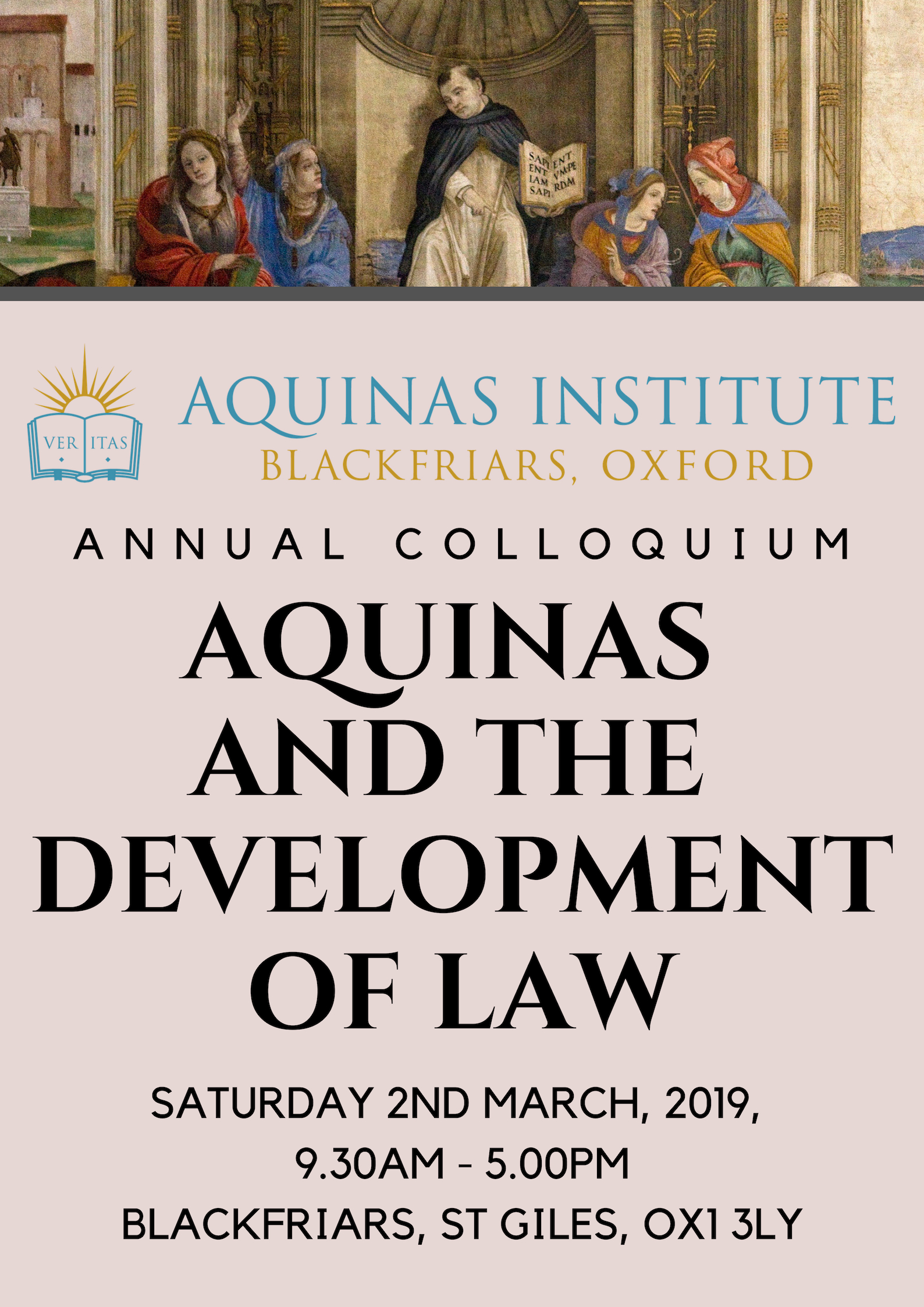 2019 Aquinas Colloquium - Blackfriars Hall