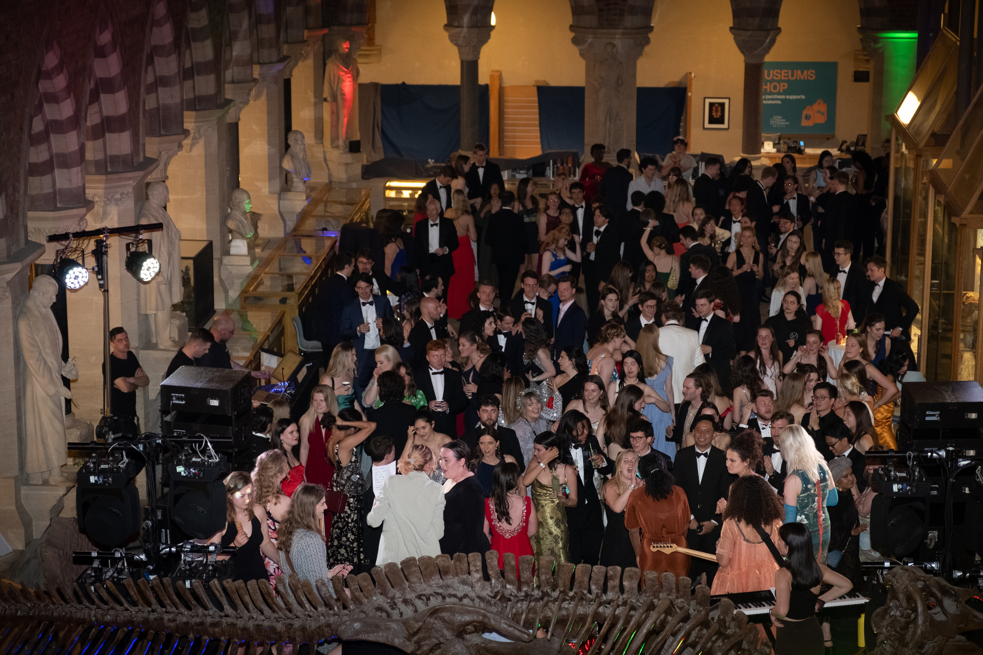 Students Dance with the Dinosaurs - Blackfriars Hall